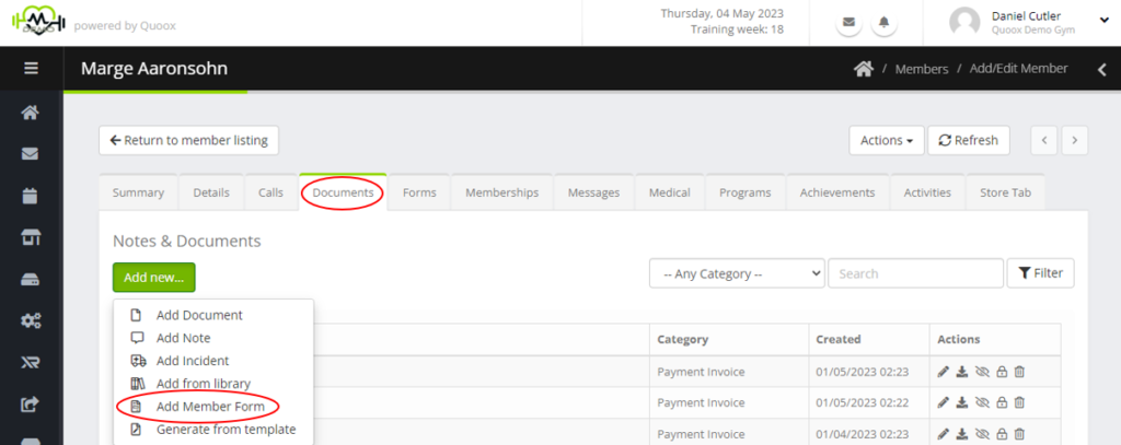 How do I add a member form? - Quoox Knowledge Base
