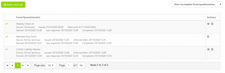 Viewing form/questionnaire responses - Quoox Knowledge Base
