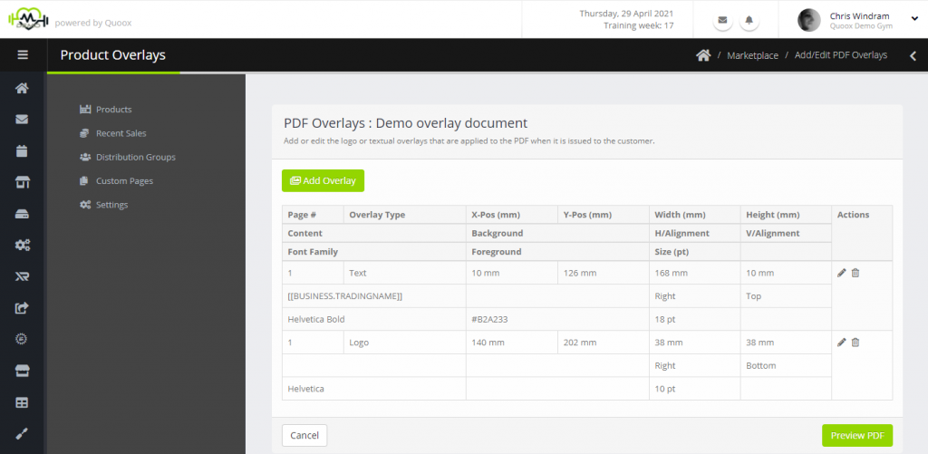 Sellers: Setting up PDF document overlays for (co-)branding - Quoox ...